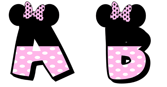 Letras de minnie mouse para imprimir-Colorear dibujos,letras ...