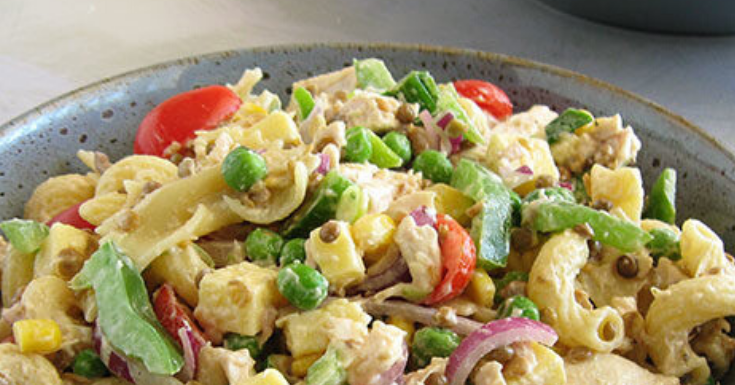 Easy Cold Chicken Pasta Salad Recipe With Mayo
