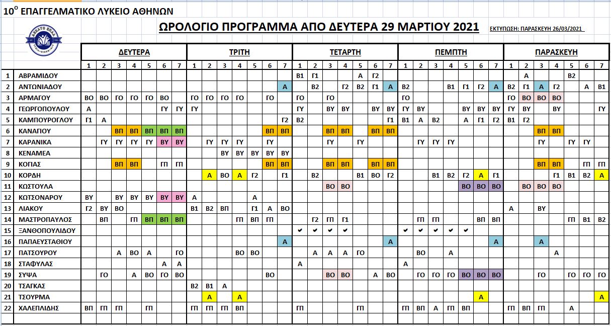 ΤΑ ΝΕΑ ΤΟΥ 10ου ΕΠΑΛ ΑΘΗΝΩΝ: ΚΑΙΝΟΥΡΓΙΟ ΠΡΟΓΡΑΜΜΑ