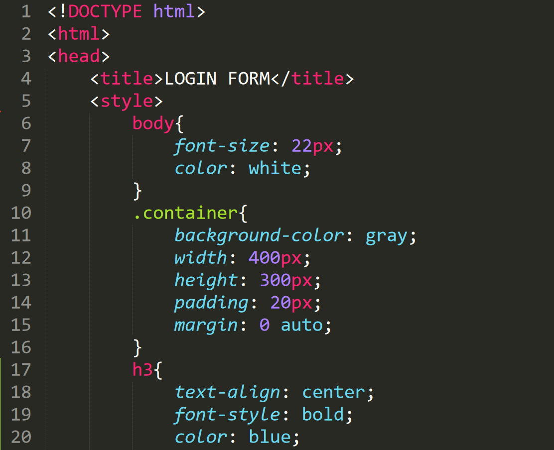 How To Create a Login Form