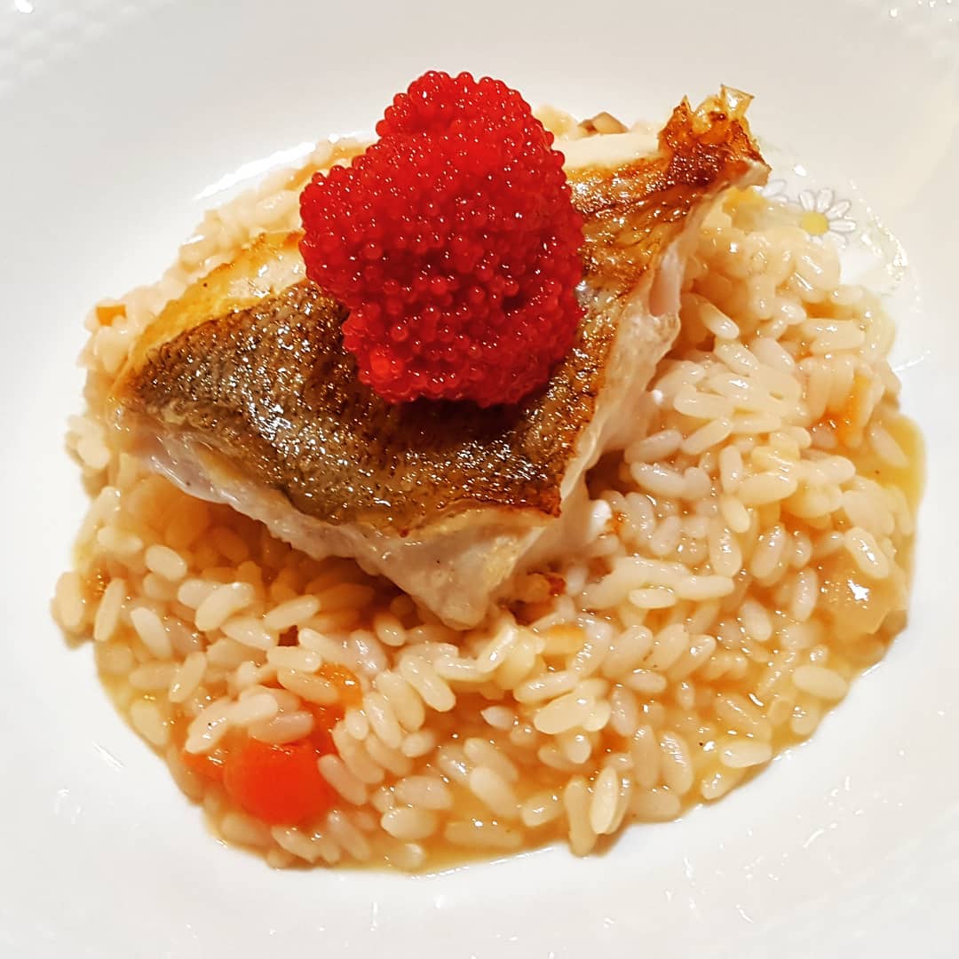 Risotto met tomaat en roodbaars