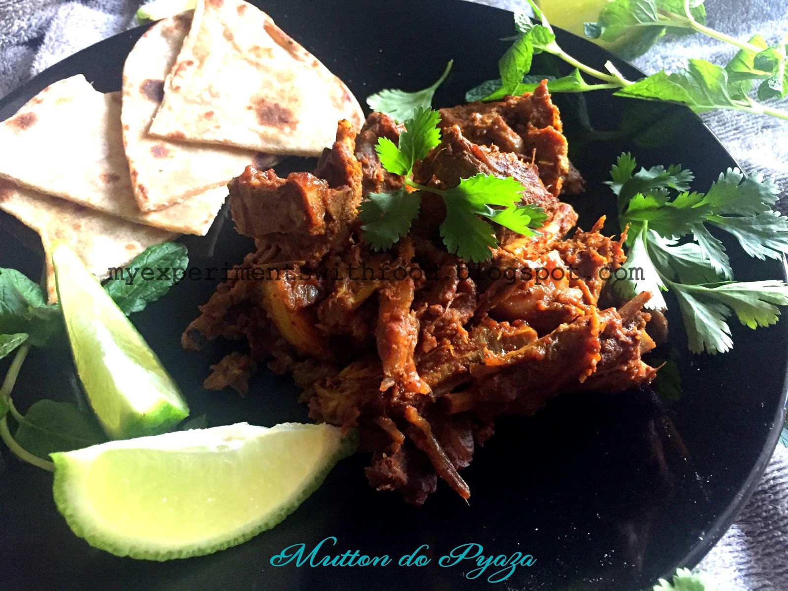 My Experiments With Food: Mutton do Pyaza/ Mutton in Onion Gravy