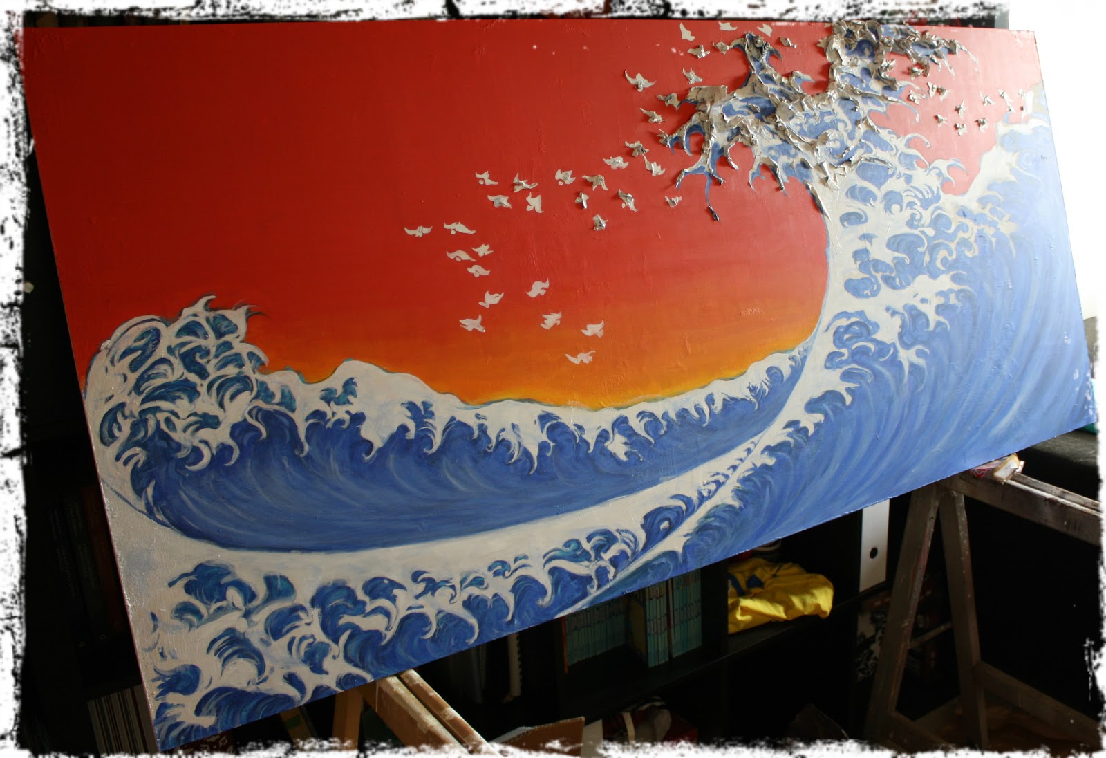 Bea's Sketchbook: Hokusai Wave - My version