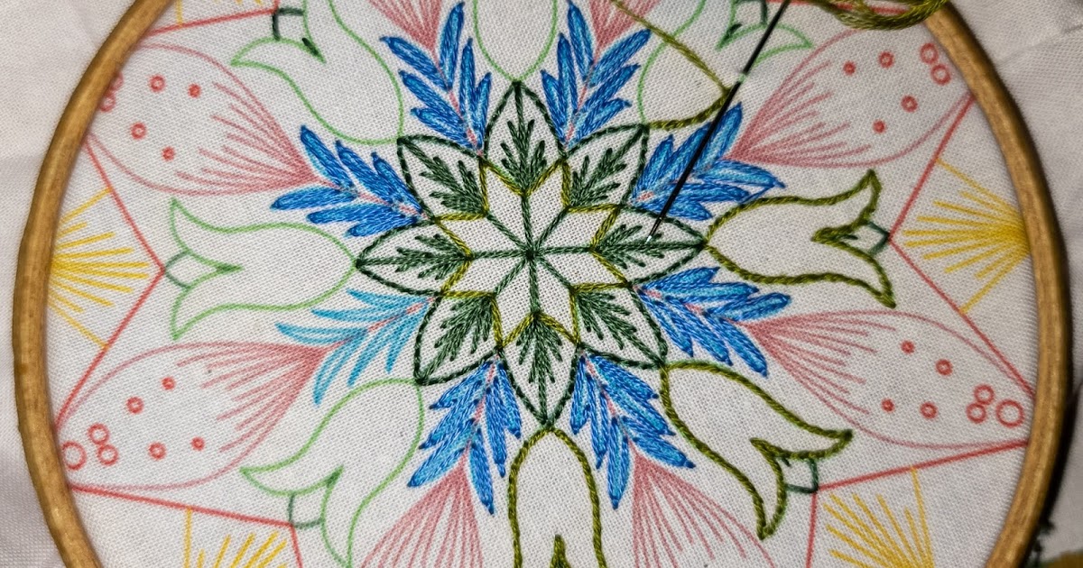 Committed Stitcher: Adding Blue Leaves