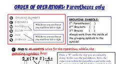 The Best of Teacher Entrepreneurs: FREE MATH LESSON - “5.OA.1 Order of ...