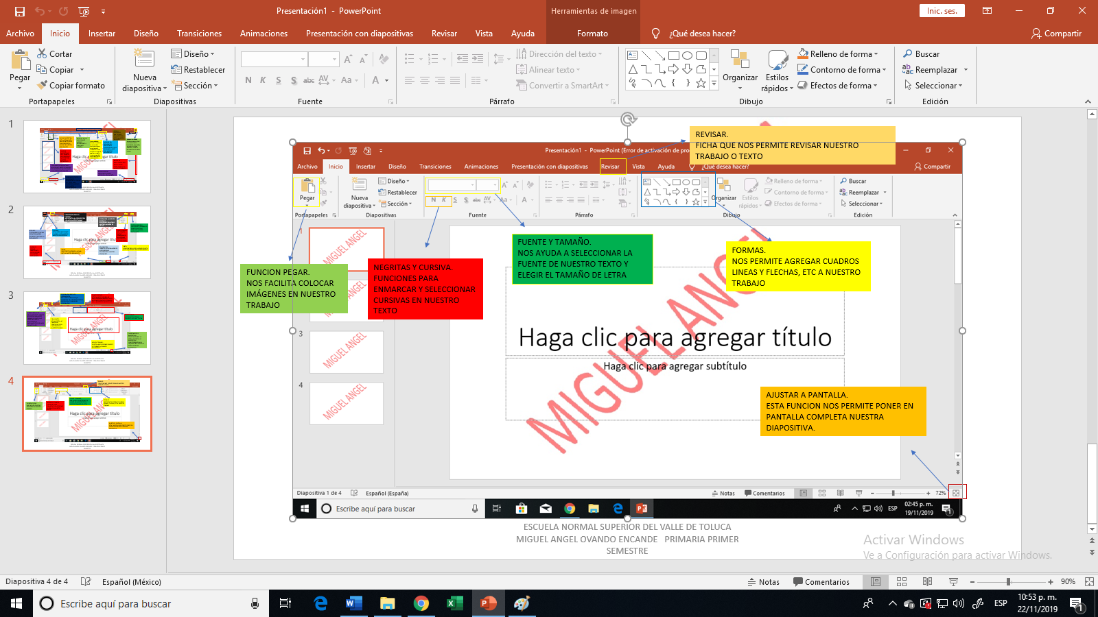 partes de powerpoint