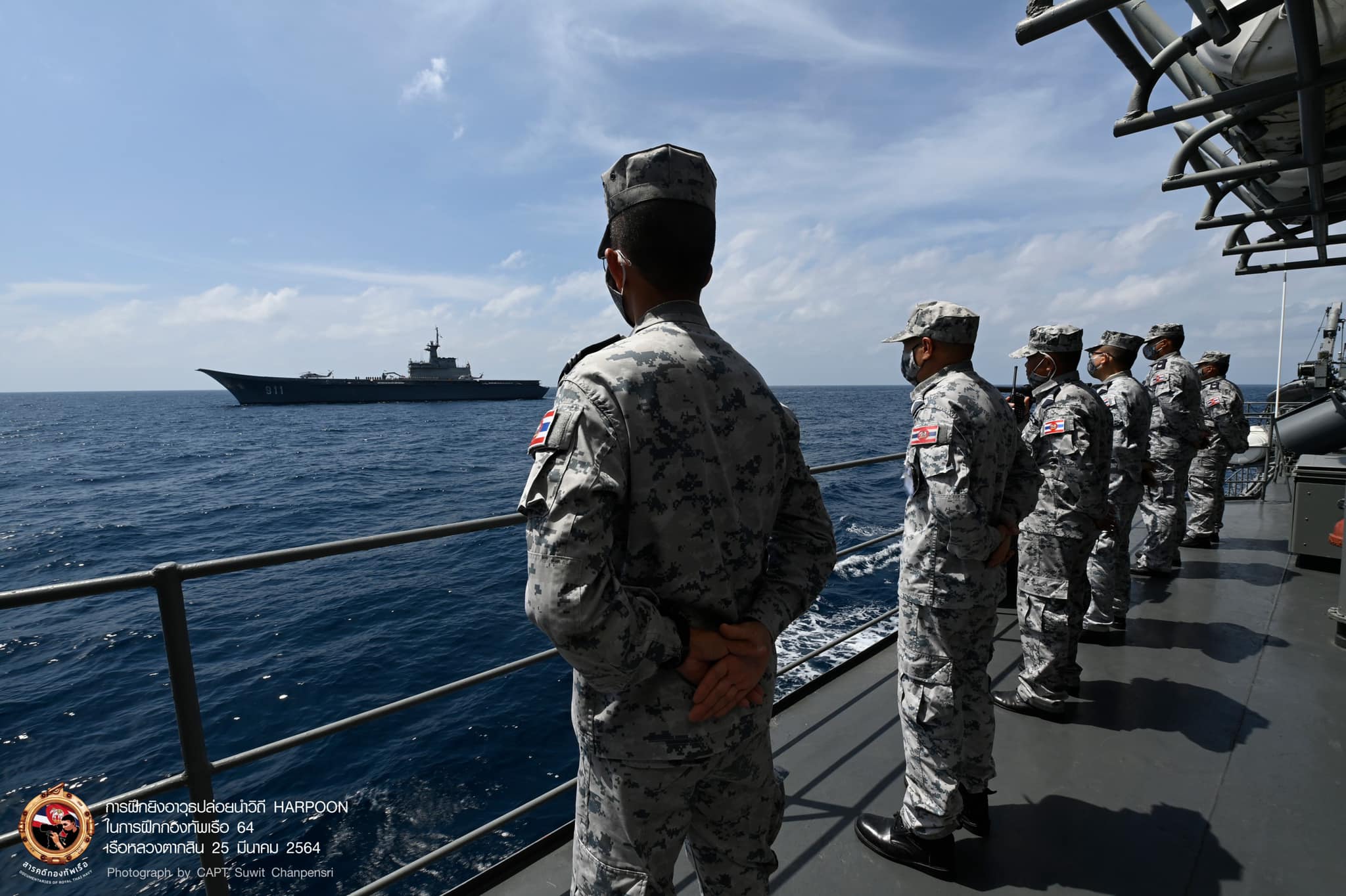 THAIDEFENSE-NEWS: ภาพการฝึกยิง..Harpoon Block 1C และการฝึกทิ้งตอร์ปิโด ...