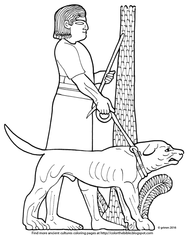 Color This Ancient Hunting Dog | Color The Bible