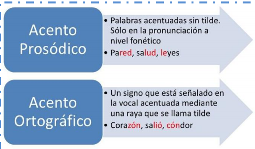 Acento prosódico y acento ortográfico -Explicación y ejemplos ...