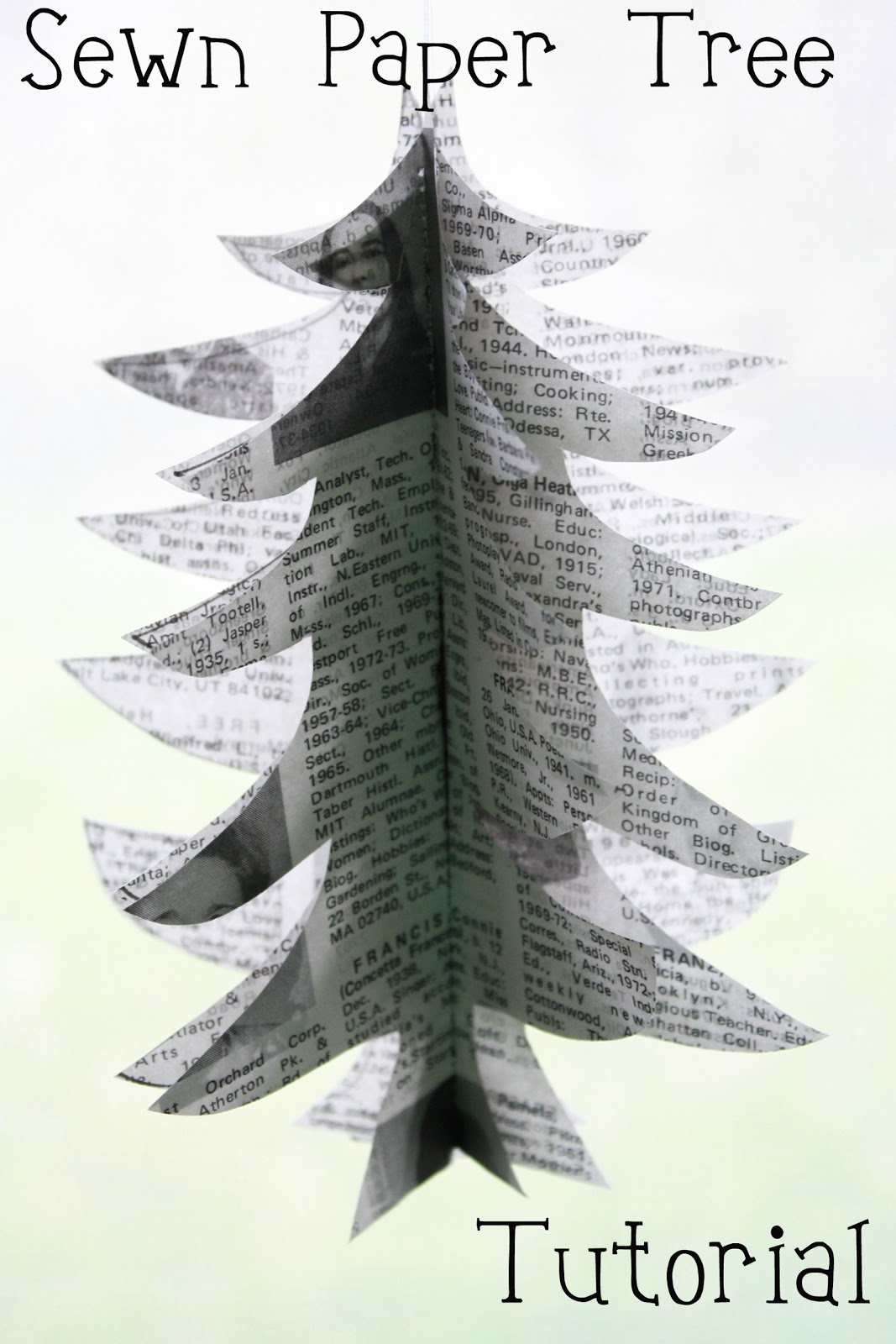 Simple Things Notebook: Making: Sewn Paper Tree Tutorial