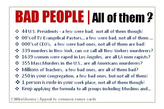 Interfaith Speaker Mike Ghouse: Bad People are bad people, common sense ...