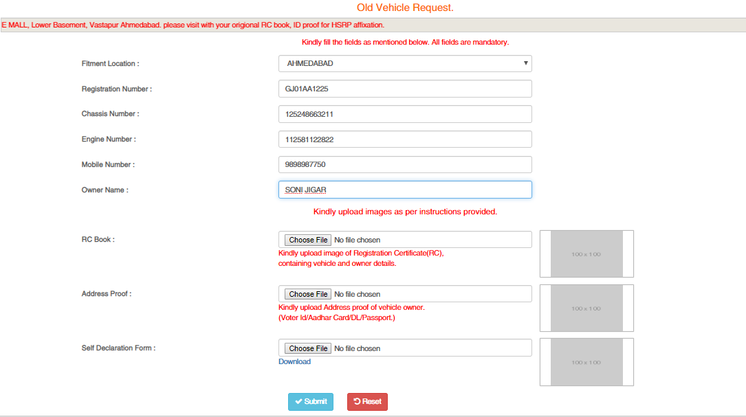 Change Lost Old Vehicle Hsrp Number Plate Registration change-lost-old-vehicle-hsrp-number-plate-registration