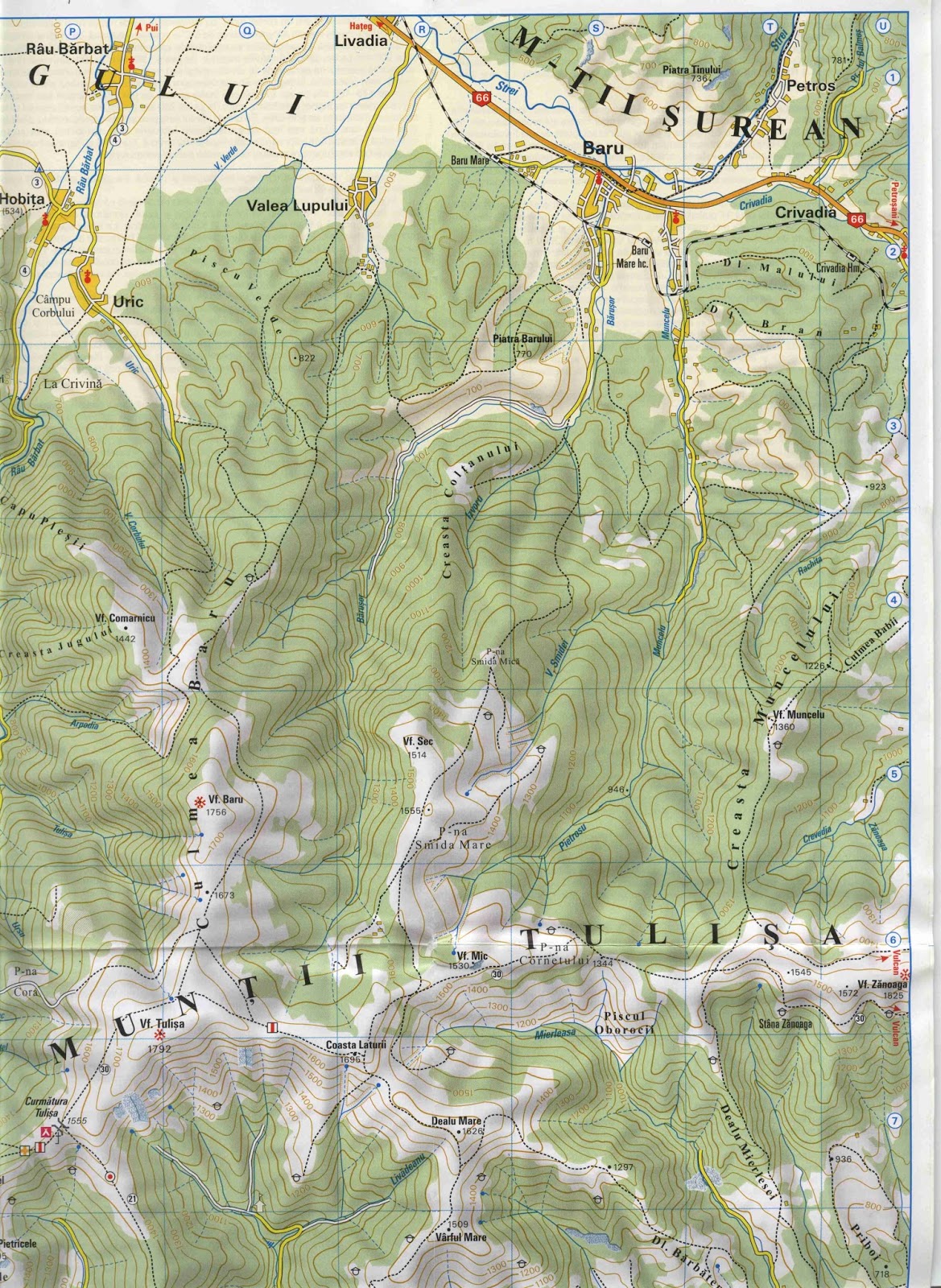 Romania Live: Muntii Retezat Harta turistica detaliata a Muntilor Retezat