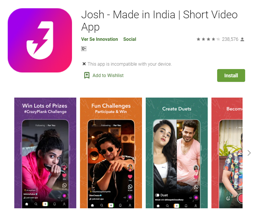 Short Video with Josh - Made in India App Kya hai in Hindi - Pari ...