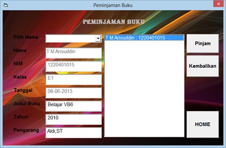 Program Perpustakaan Menggunakan Visual Basic 6 - Learn and Share