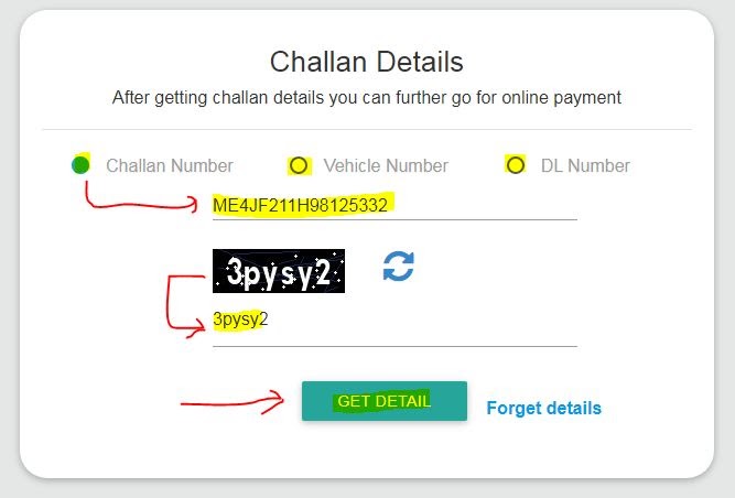 Vehicle e challan check online || e challan check only vehicle number ...