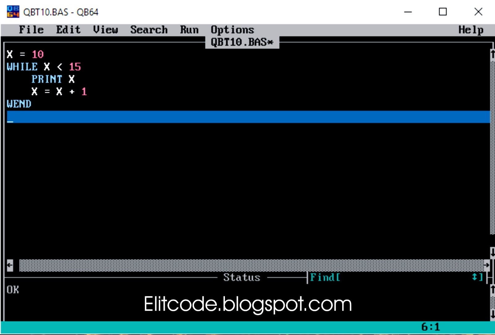 QBASIC TUTORIAL 10 - LOOPS ~ ELITCODE - Learning Starts Here