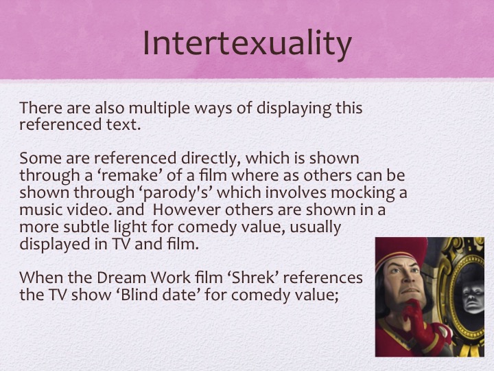 A2 Media Blog : Research- Intertextuality
