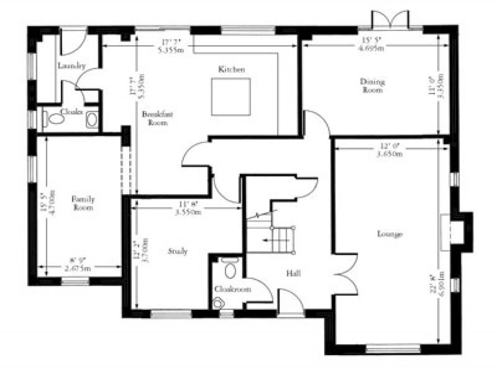 House Floor Plan With Dimensions | Architecture House