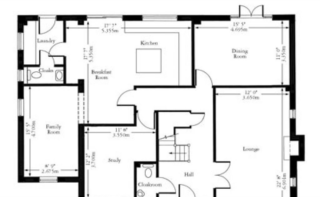 House Floor Plan With Dimensions | Architecture House