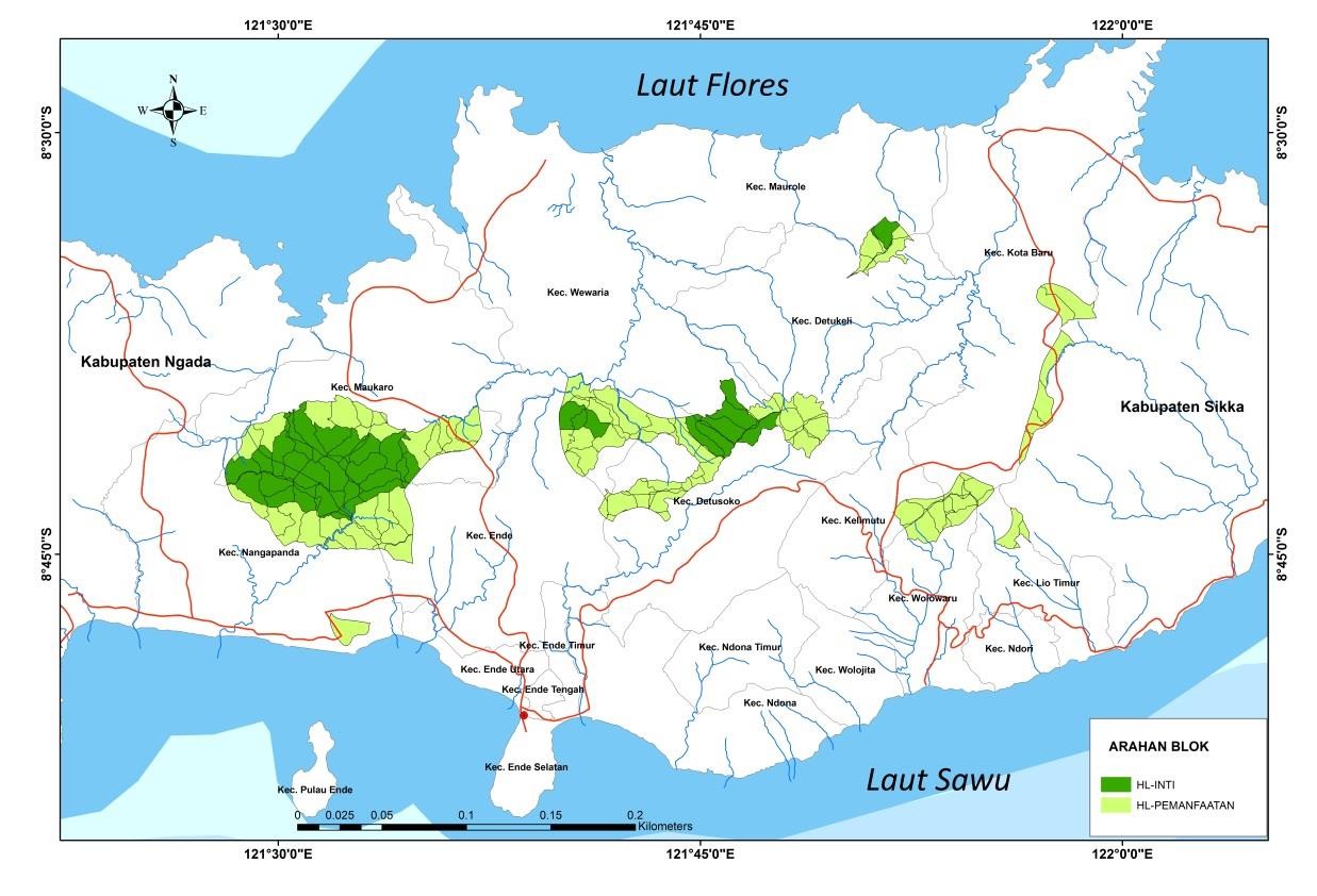 Peta Arahan Blok Hutan Lindung (HL) KPH Ende | KPH ENDE