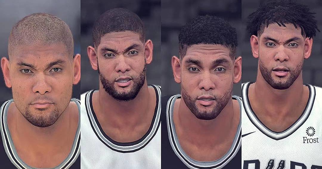 Tim Duncan Cyberface and Body Model 4 Versions By Lamb [FOR 2K20]