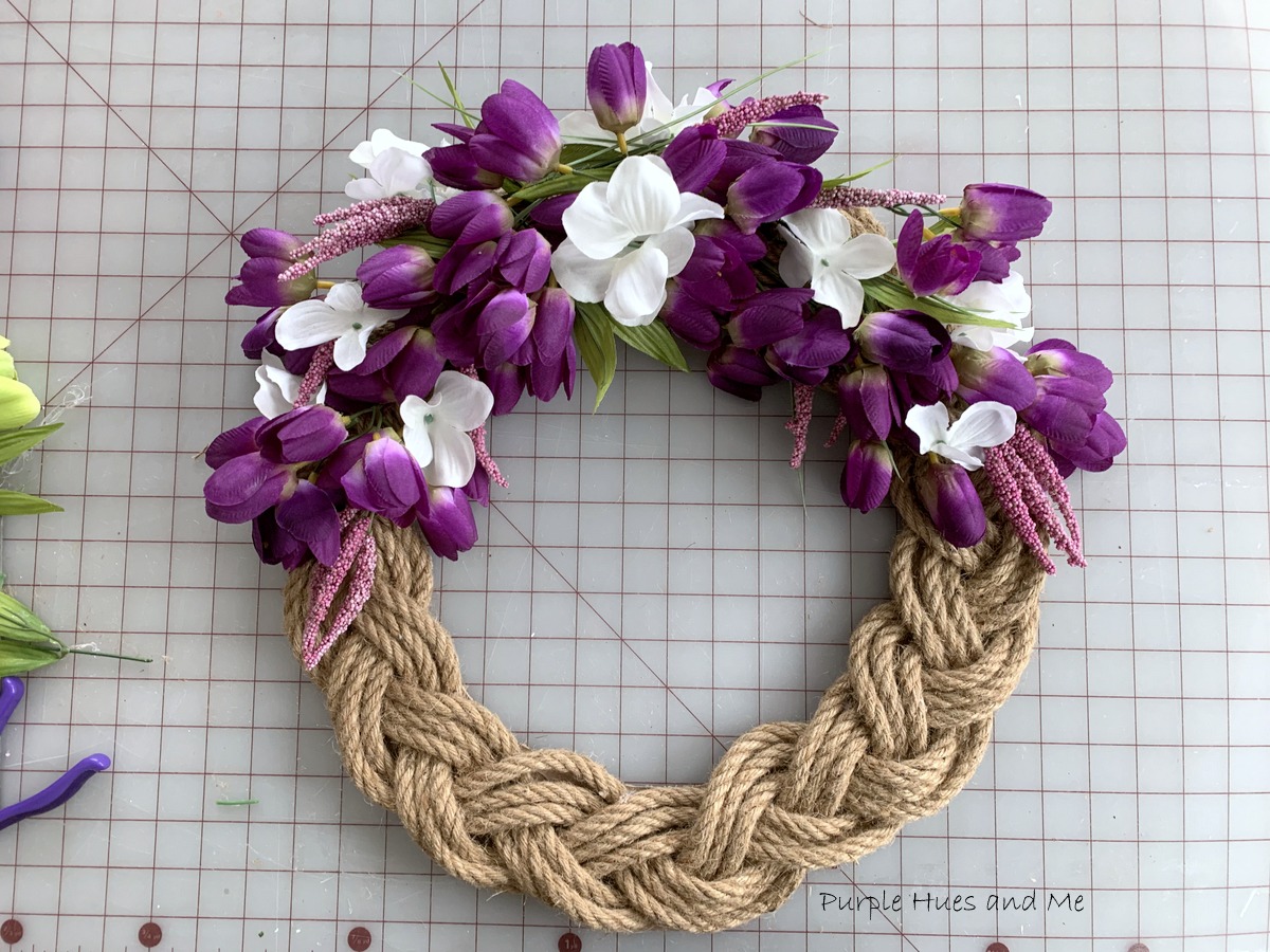 Purple Hues and Me: Braided Rope Spring Wreath