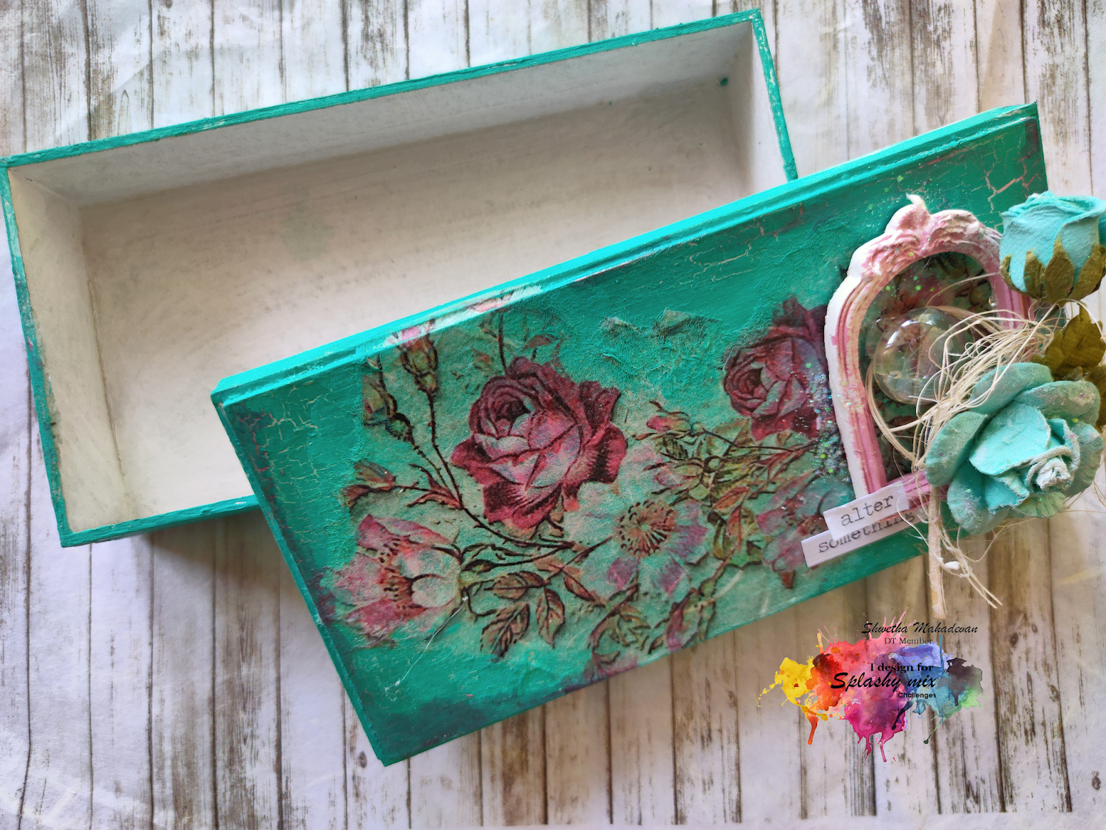 Mixed Media & Paper crafts Challenge blog: Floral Decoupage Box