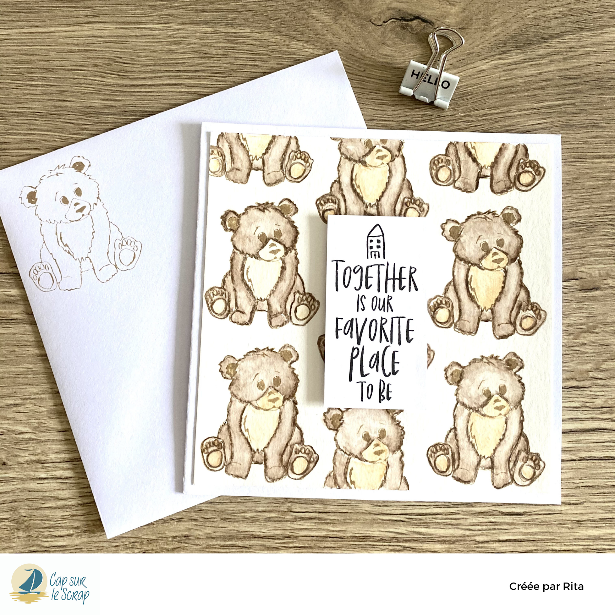 Carte Oursons - Mes Petits Ciseaux | Blog Cap sur le Scrap