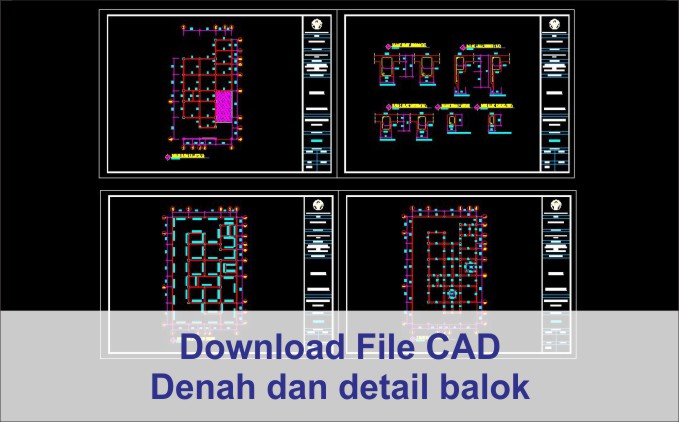 Download Denah dan detail balok File Autocad Via Google Drive - Arsimedia
