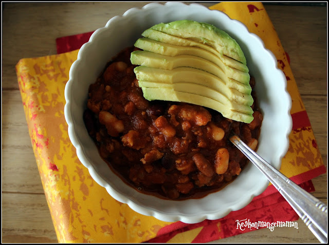 Keskonmangemaman?: Chili sin carne aux trois haricots