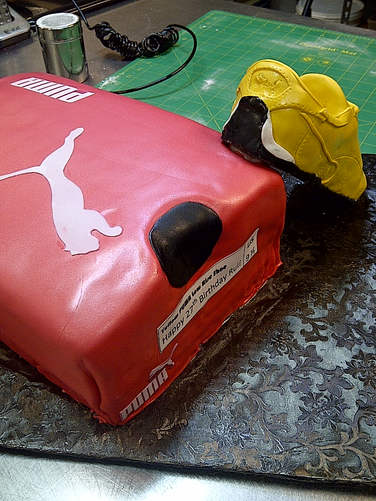 Cakes By Allie: Yellow Puma Sneaker Cake