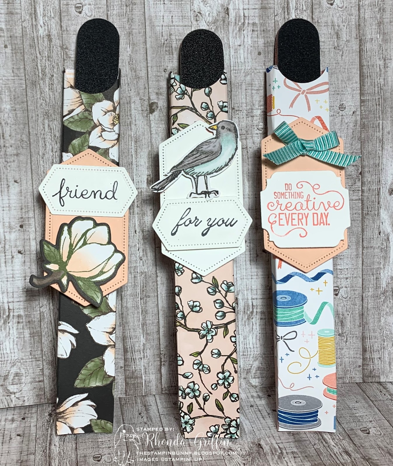 The Stampin' Bunny: Christmas and Everyday themed Nail File Sleeve / Holder