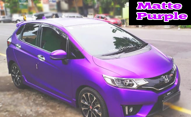 Stiker honda jazz full ungu doff, wrapping honda jazz matte purple - Rudiapplicator.com