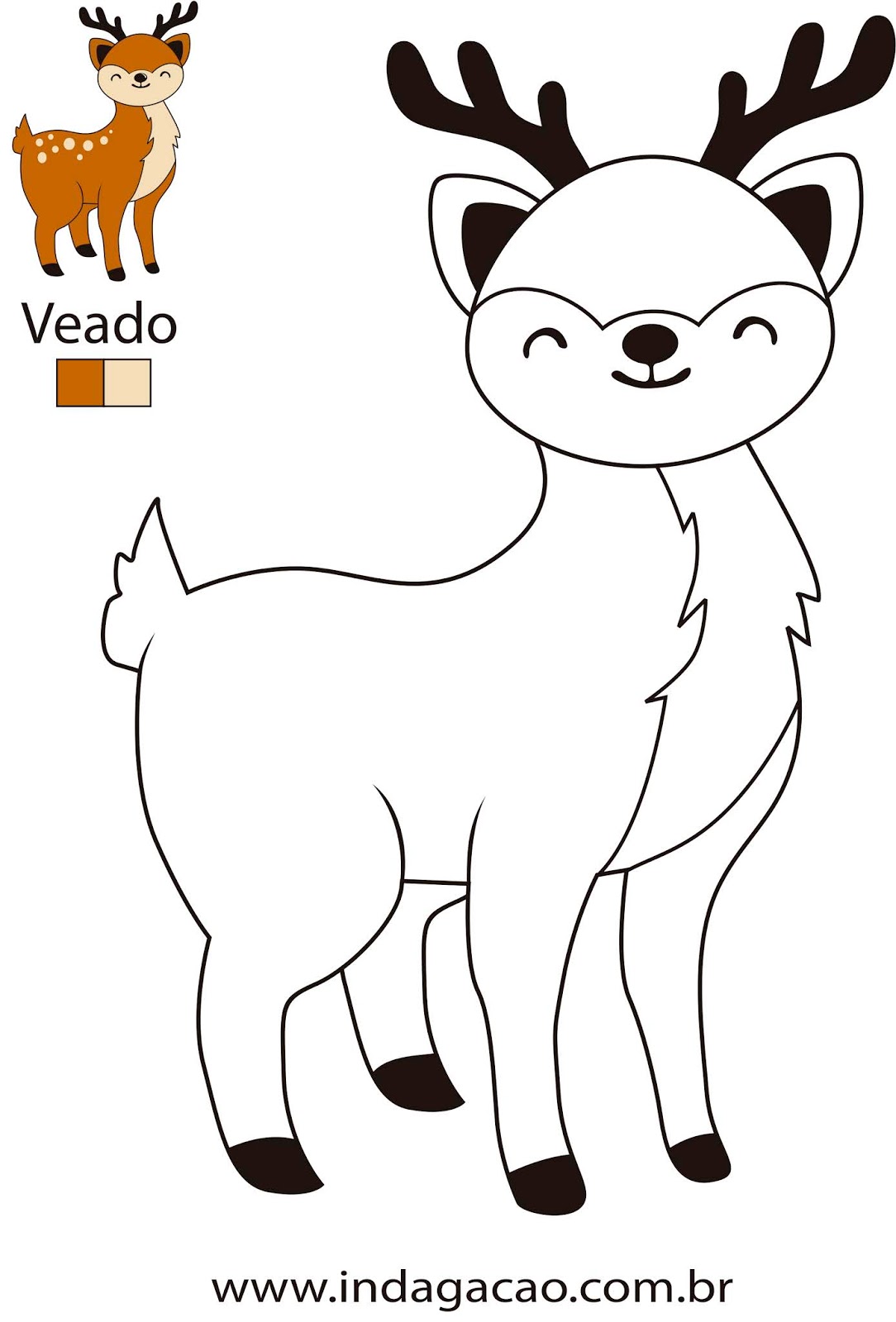 Desenhos para colorir com indicação de cores; baixar PDF grátis - INDAGAÇÃO