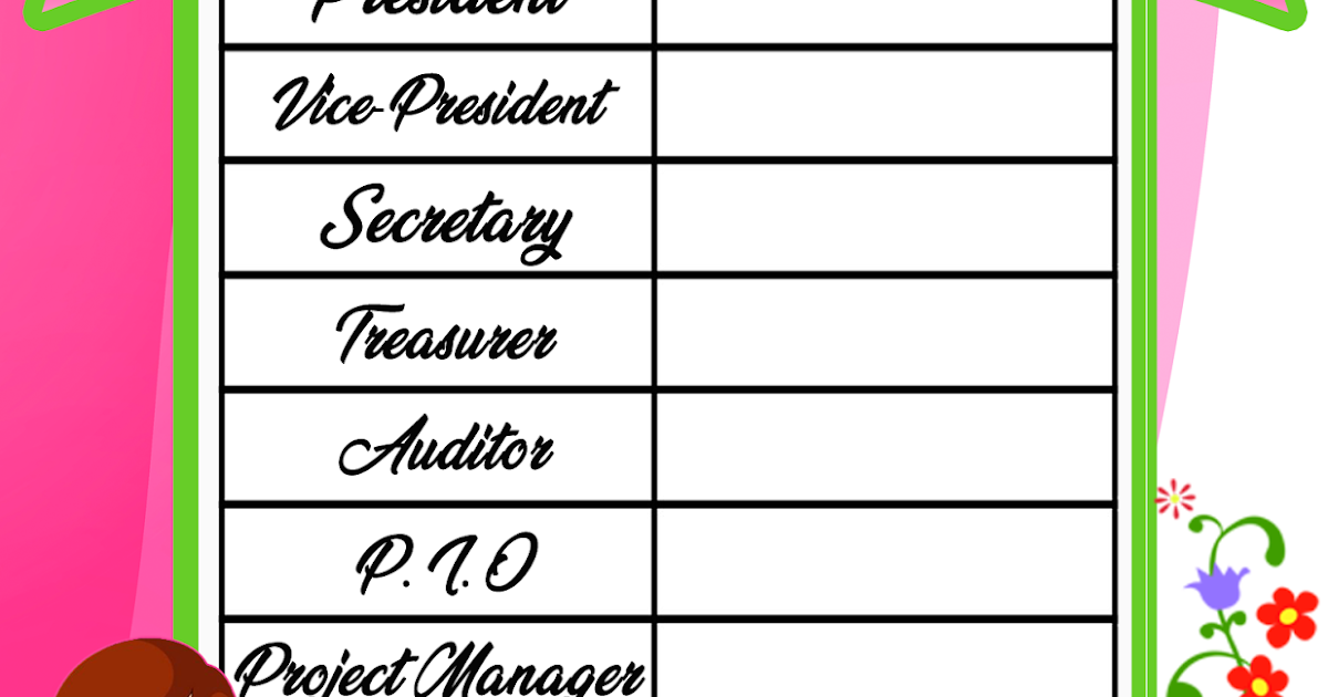 Class Officers Chart Design Greatnorthernpopcornfoundationthfast class-officers-chart-design-greatnorthernpopcornfoundationthfast