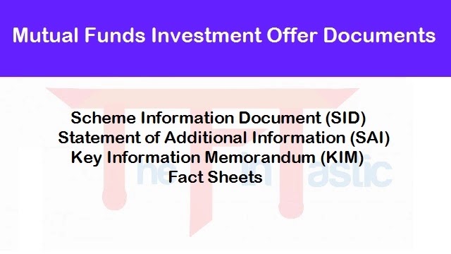 Mutual Funds Investment Offer Documents - The FinTastic