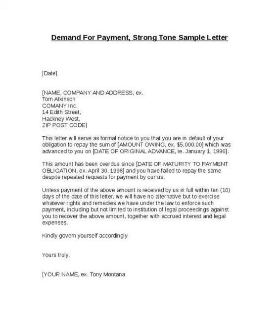Sample Demand Letter For Payment ~ Thankyou Letter