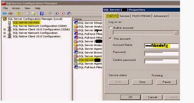 Knowledge Sharing: How To Change Sql Server Service Account In Sql ...