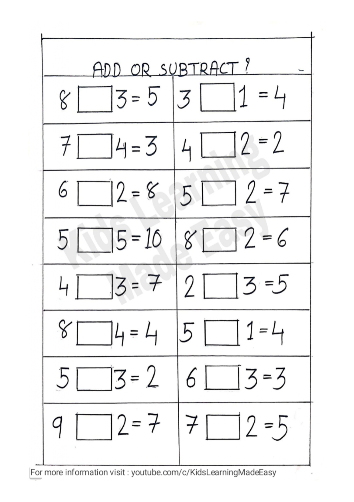 UKG Worksheets Maths | Part 1