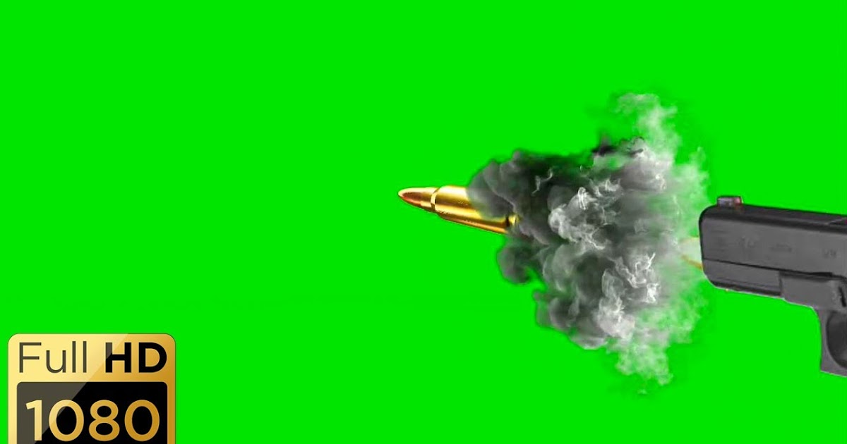 Gunshot in slow motion Green Screen effect