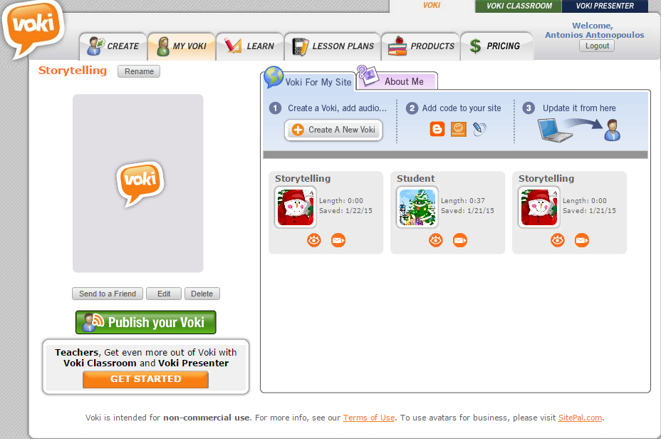 Voki - Speaking Avatars as a learning tool ~ Level up your English