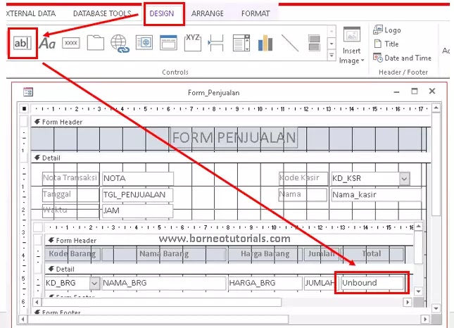 Cara Menambahkan Tombol Tab Control dan Text Box di Form Access ...