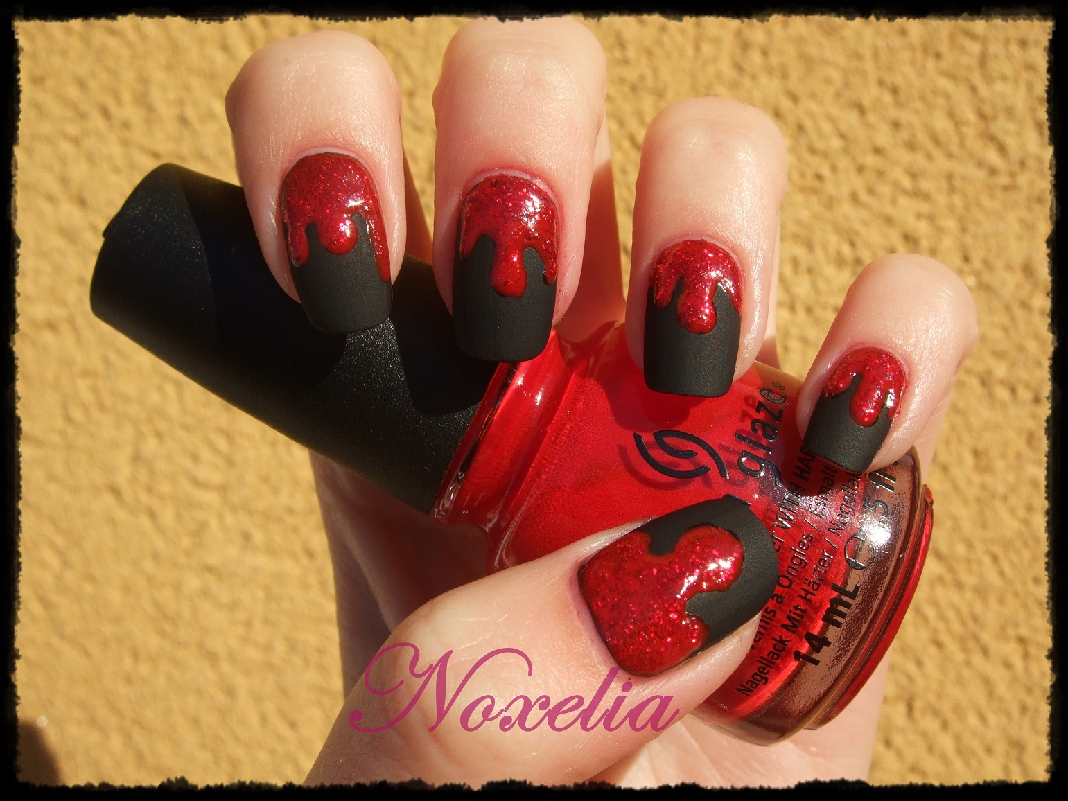 Noxelia: Stamping nail art: Look de uñas Nº 278. Reto Colores Rojo