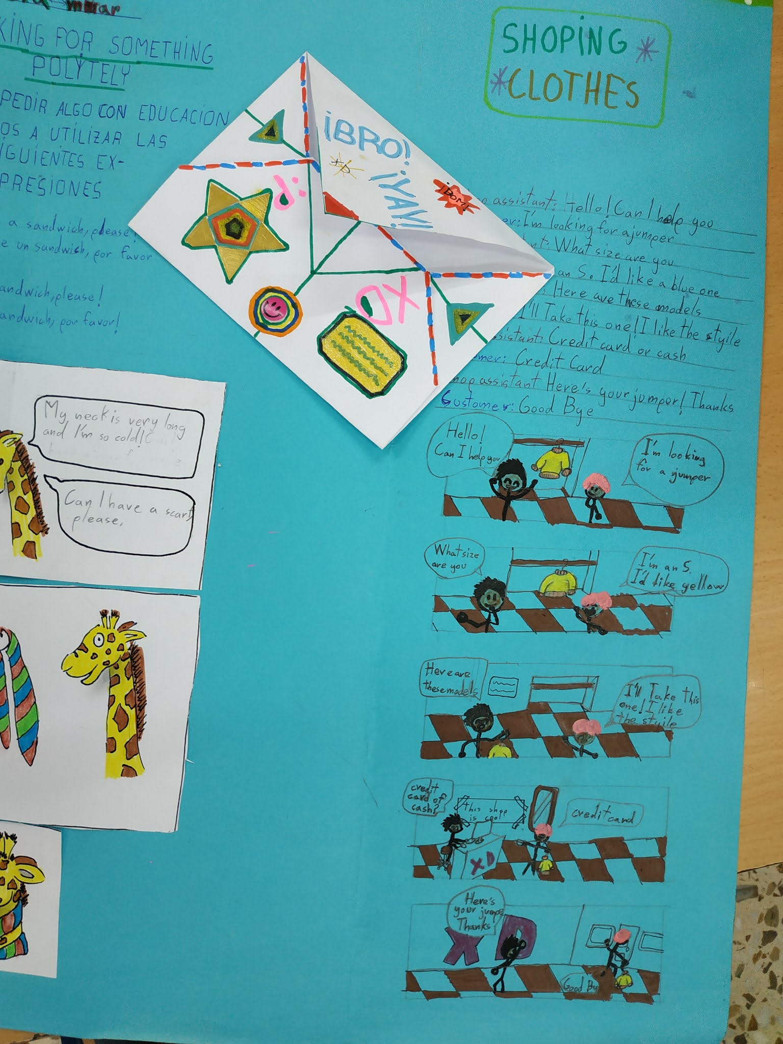 English in Almería: LAPBOOK. SHOPPING CLOTHES