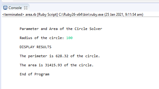 Free Programming Source Codes And Computer Programming Tutorials Parameter And Area Of The