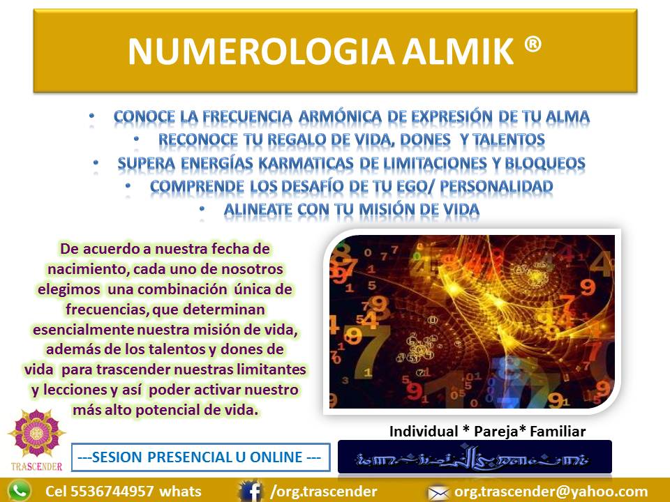 CENTRO DE EVOLUCION QUERETARO: NUMEROLOGIA ALMIK