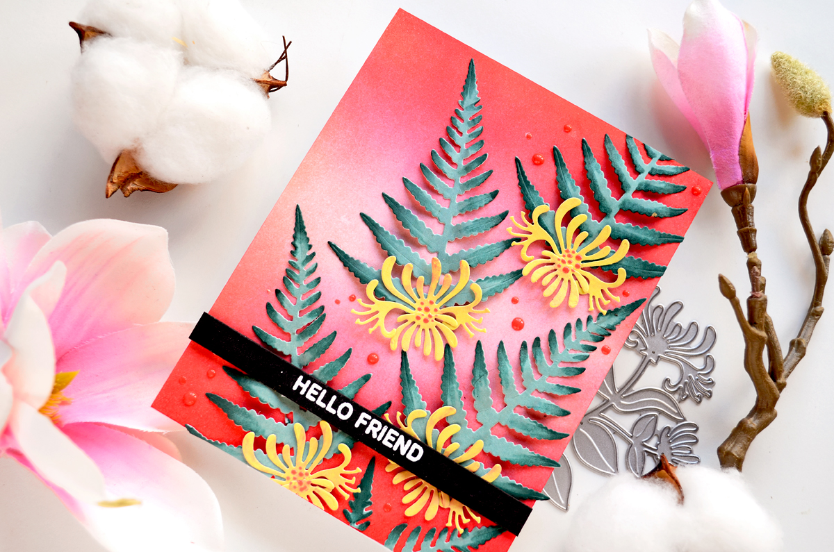 3 cards using fern die from Claina Palmer ~ Favorite things by Galachko