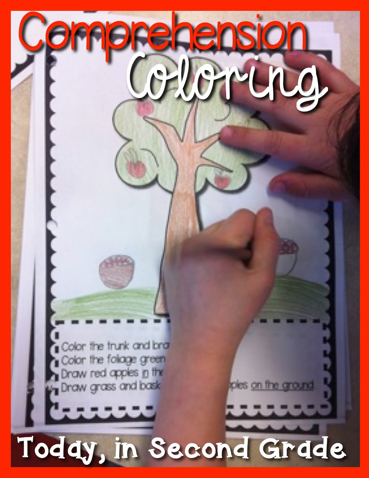 Comprehension Coloring - Today in Second Grade