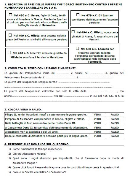 VERIFICA PERSIANI E MACEDONI - classe quinta - | MyFunFlipCl@ss - Il ...